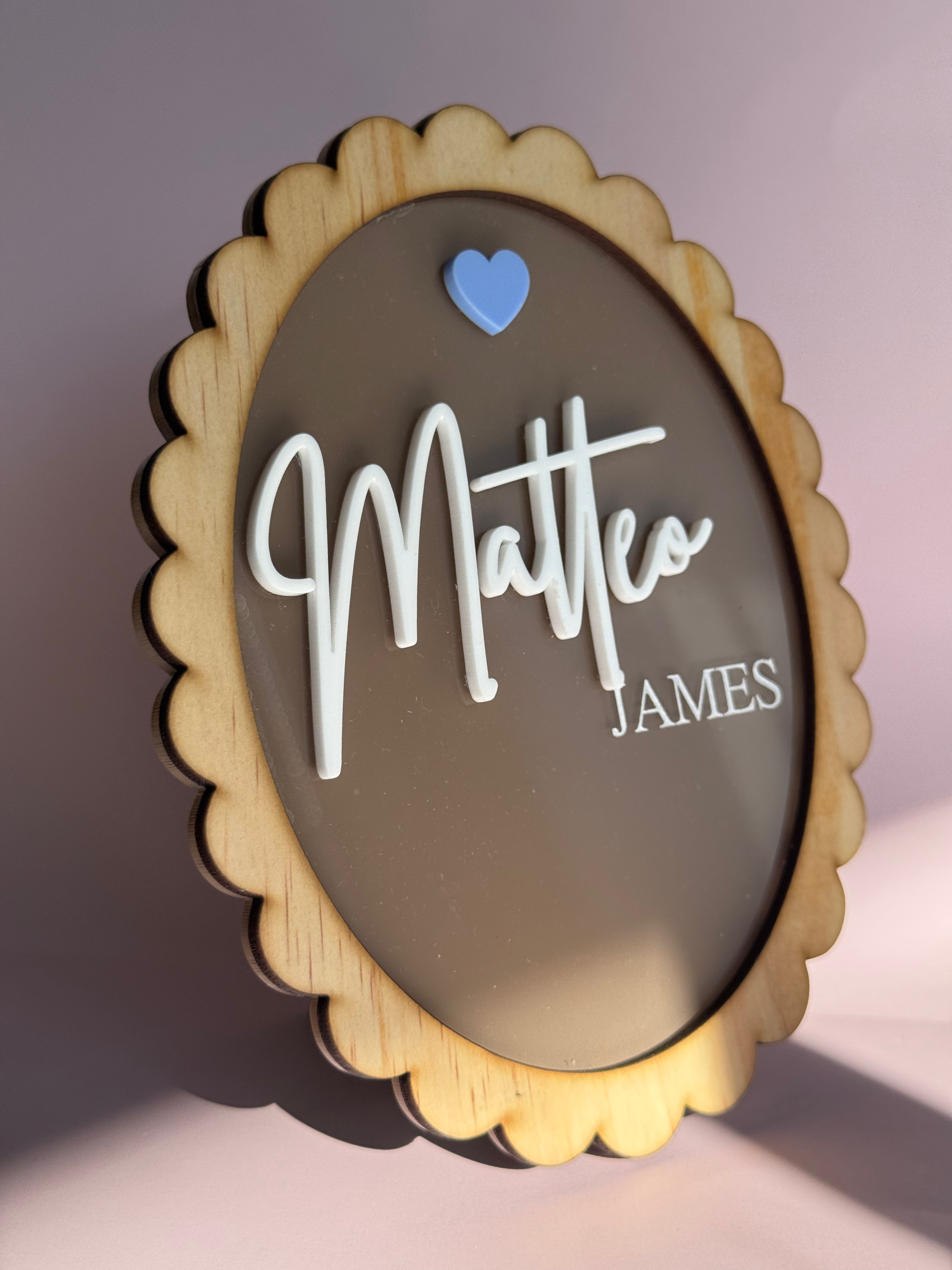 Personalised New Born Baby Plaque – Superbubs